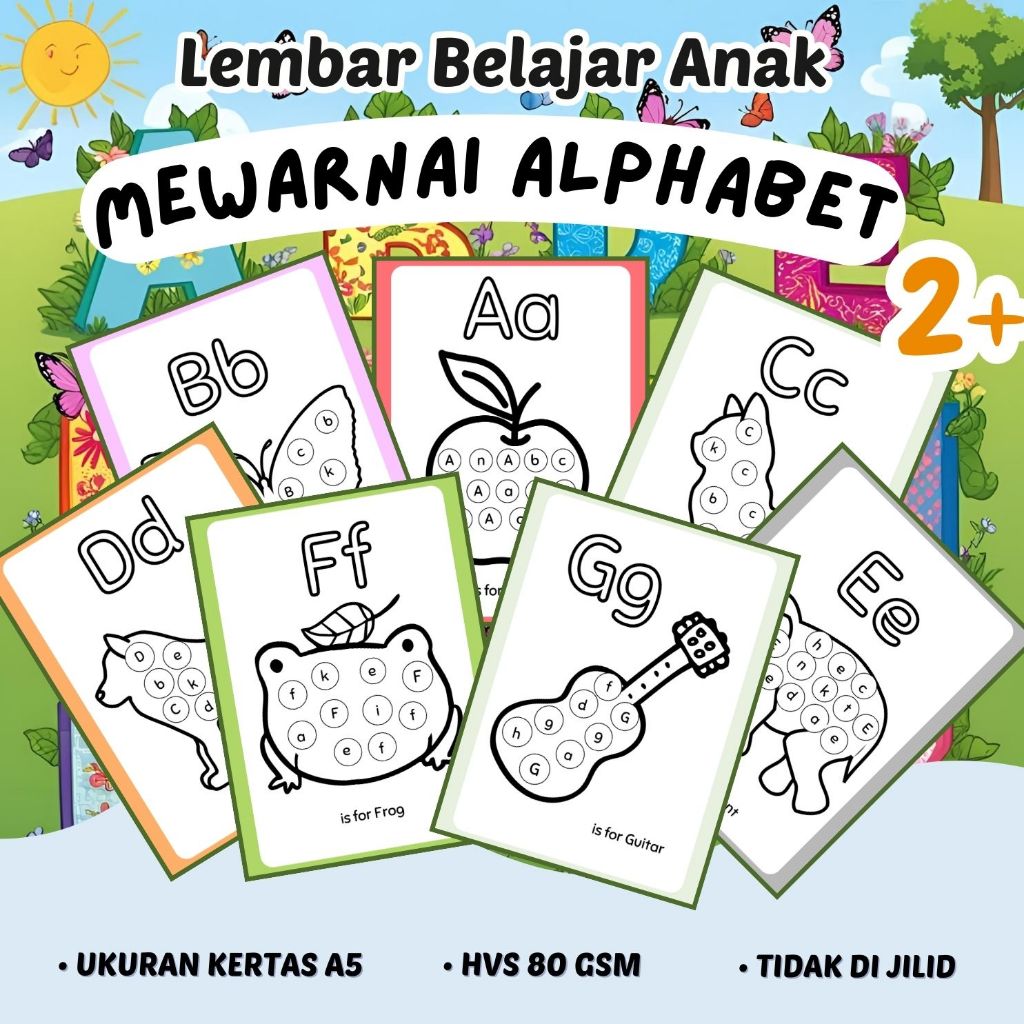 Alphabet Letter Coloring Sheet HVS 100gsm Letter Coloring Paper ...