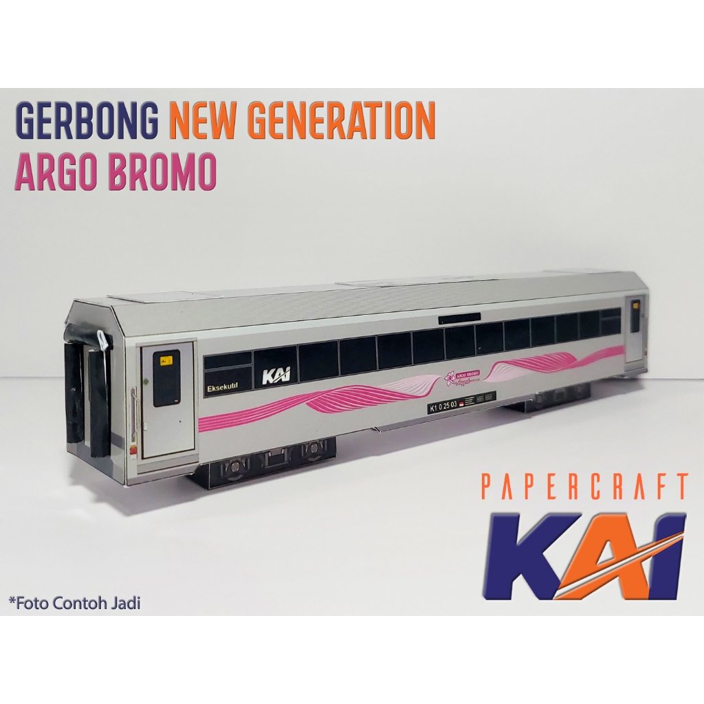 3D Papercraft Miniature Indonesian Railway KAI Carriage New Generation ...
