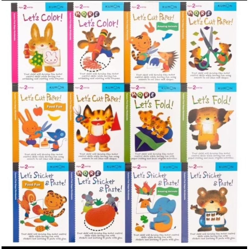 Kumon activity book, kumon first steps activity workbooks cut sticker ...