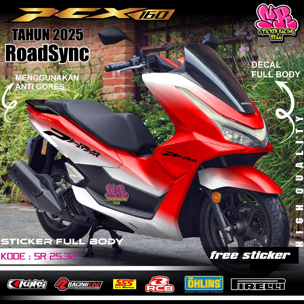 Honda Pcx 160 2025 Full Body Decal Sticker RoadSync Full Body Sticker ...