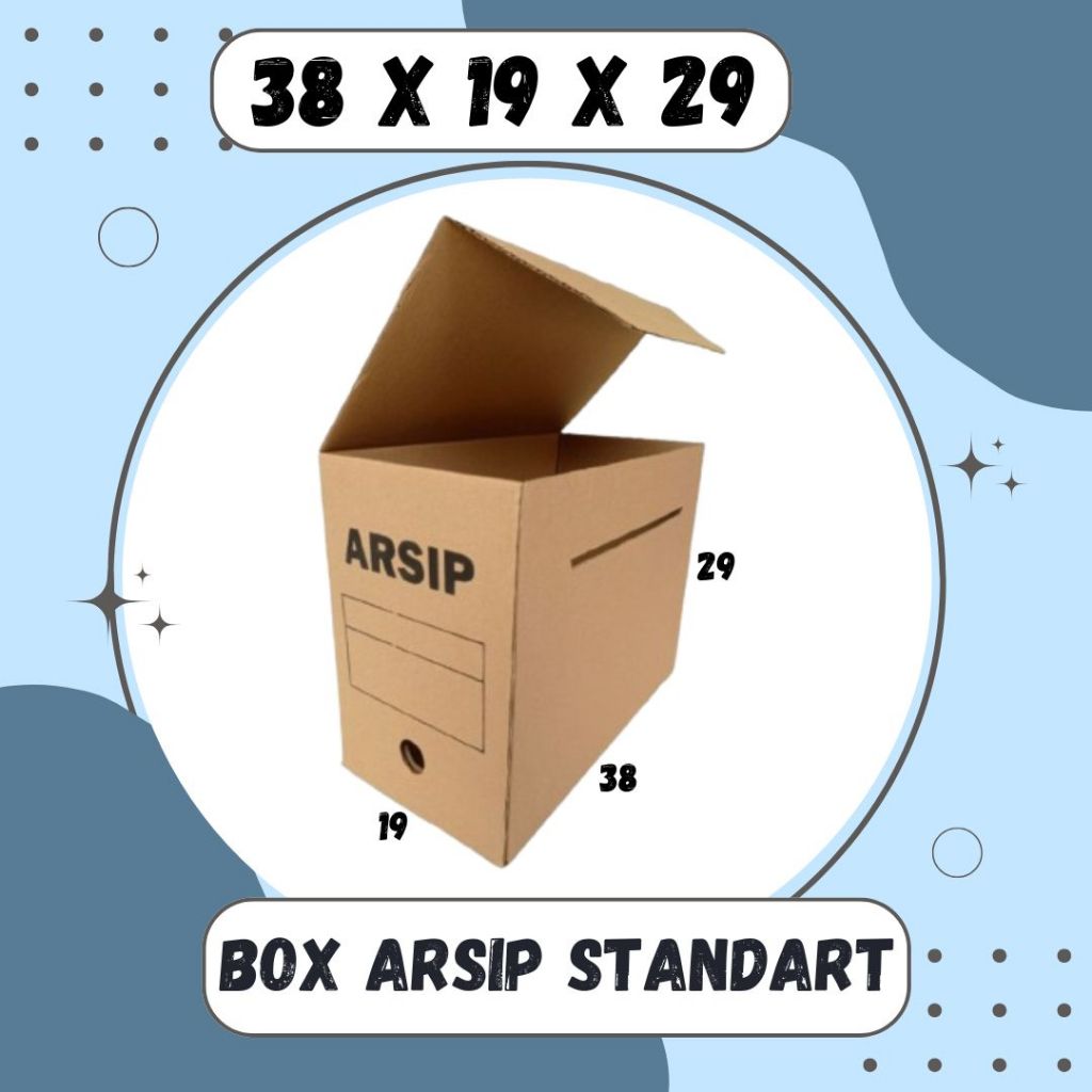 Standard Print Archive Box 38x19x29 Brown Archive Cardboard Packing ...
