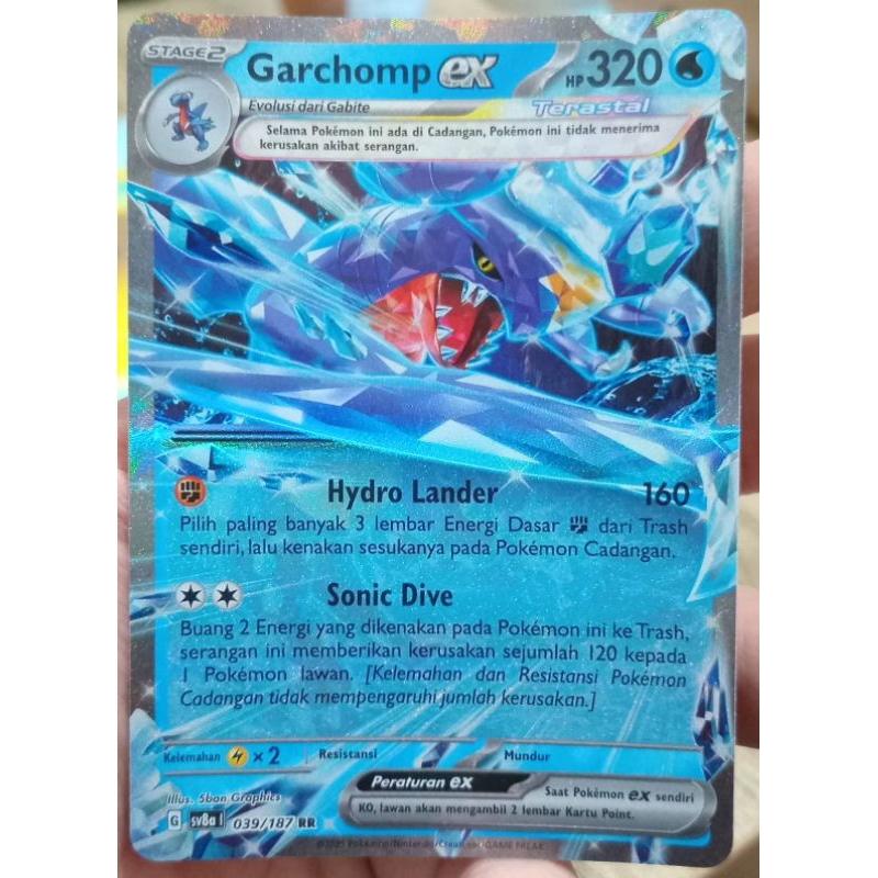 POKEMON GARCHOMP ex RR INDONESIA HOLO CARD | Shopee Malaysia