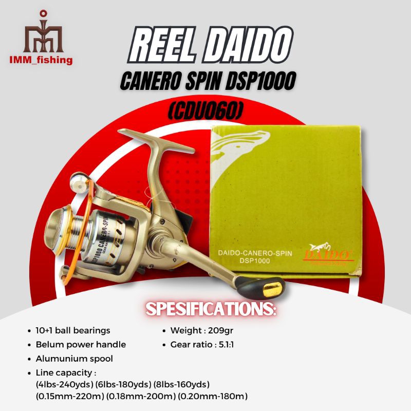 DAIDO CANERO SPIN REEL | Fishing Reels | Shopee Malaysia