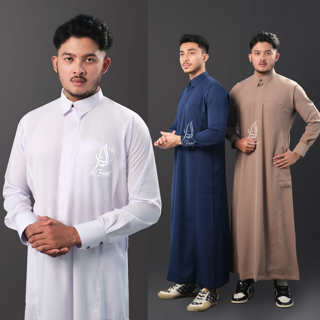 ALIF slim fit men's robe, Muslim men's robe, jubbah thobe, Muslim ...