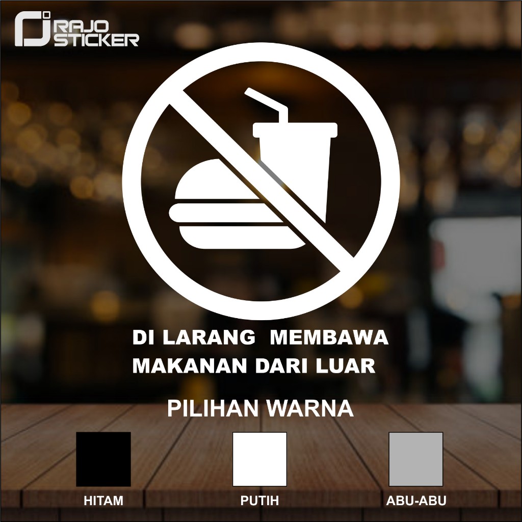 Cutting stickers are prohibited from bringing food from outside, cafe ...
