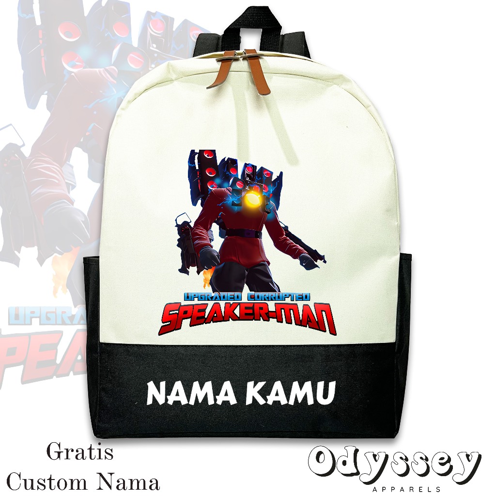 (FREE NAME) CHILDREN'S BACKPACK SKIBIDI TOILET TITAN SPEAKERMAN-BOYS ...