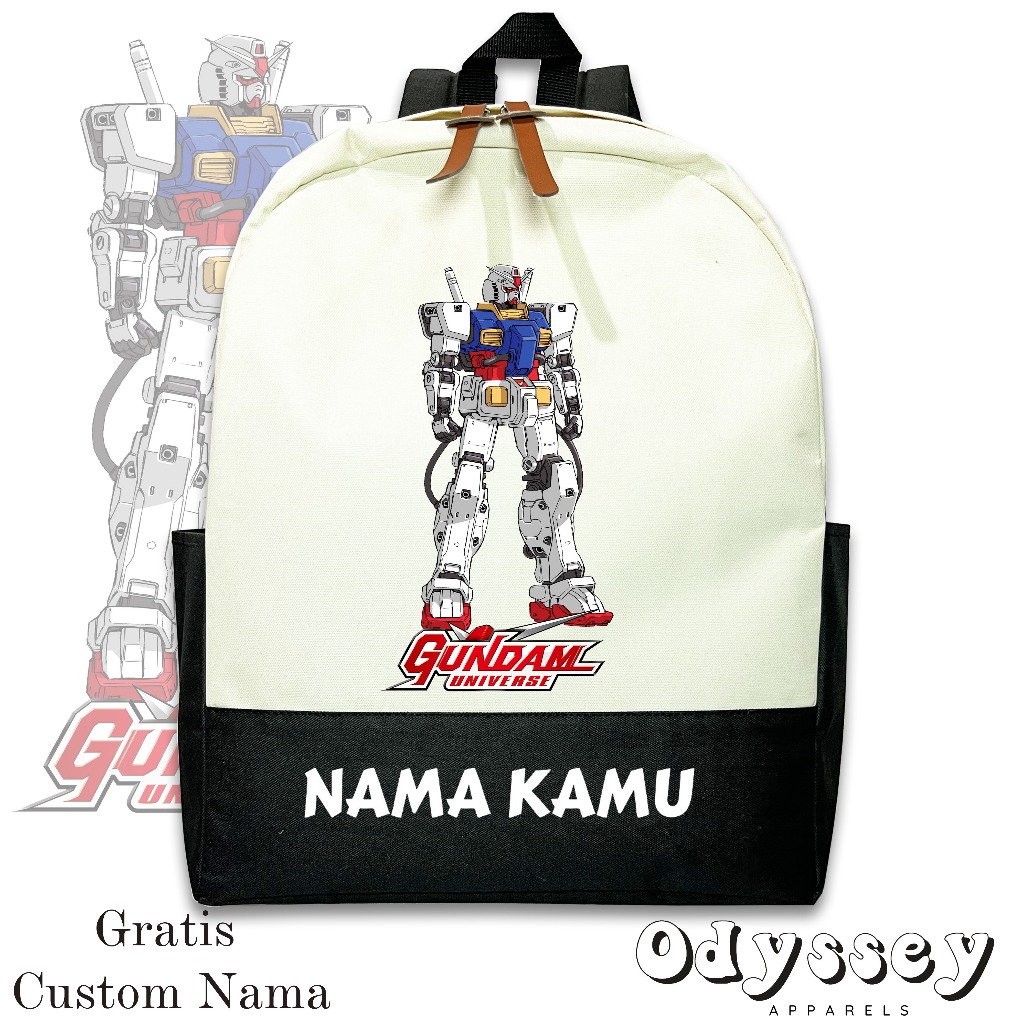 UNISEX UNIVERSE GUNDAM MOTIF SCHOOL CHILDREN'S BACKPACK (FREE NAME ...