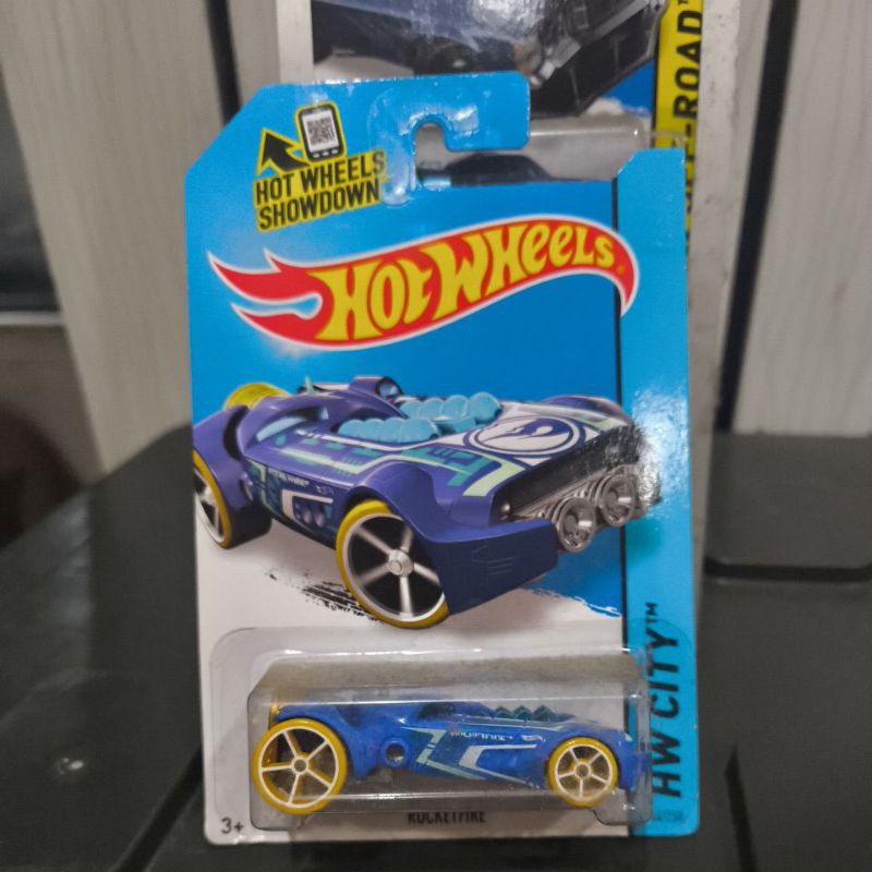 Hot Wheels Rocketfire Treasure Hunt Blue HW City 2013 Hotwheels racing metal Base | Shopee Malaysia