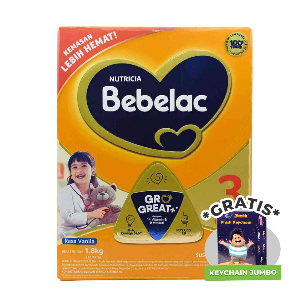 Bebelac 3 Vanilla 1800G Box Free Key Chain Jumbo | Shopee Malaysia