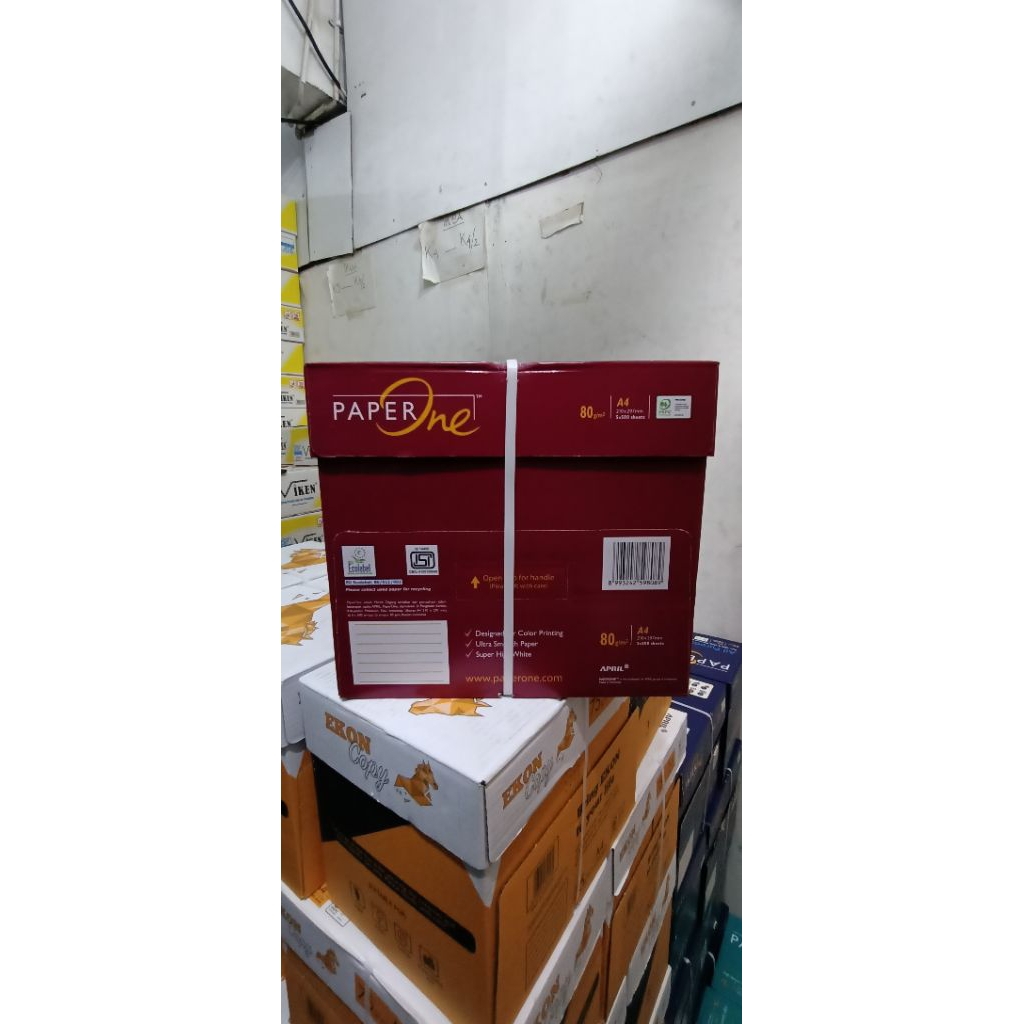 MERAH HVS A4 PAPER 80 grams PAPER ONE red box (New) | Shopee Malaysia