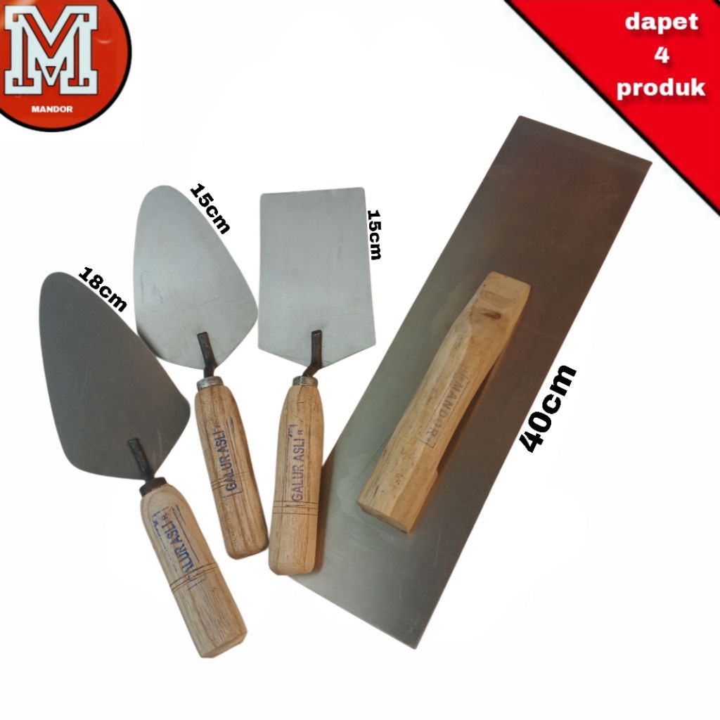 Package of 4 products / Roskam iron 40cm & 3 kinds of cement spoons ...