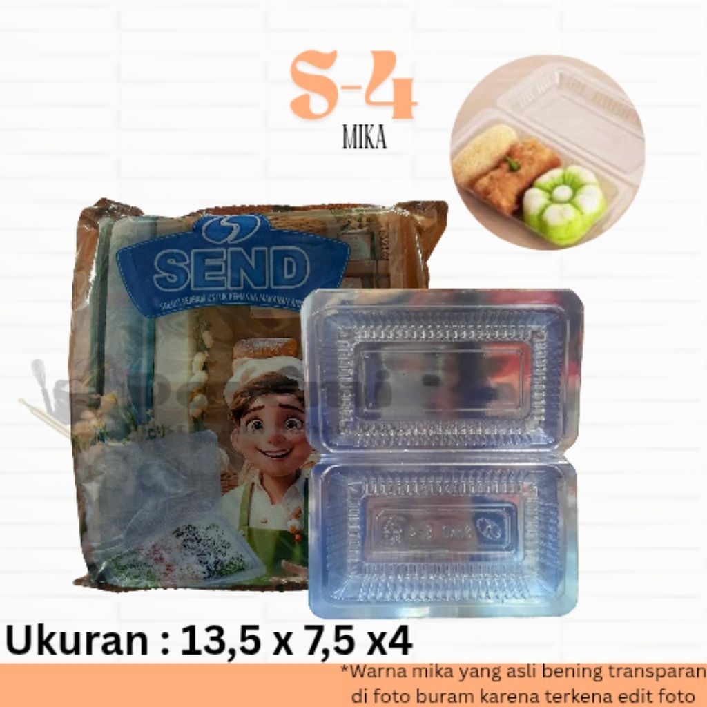 SEND S-4 4S brand plastic mica / Rice Plastic Mica / Food Cake Mica Box ...