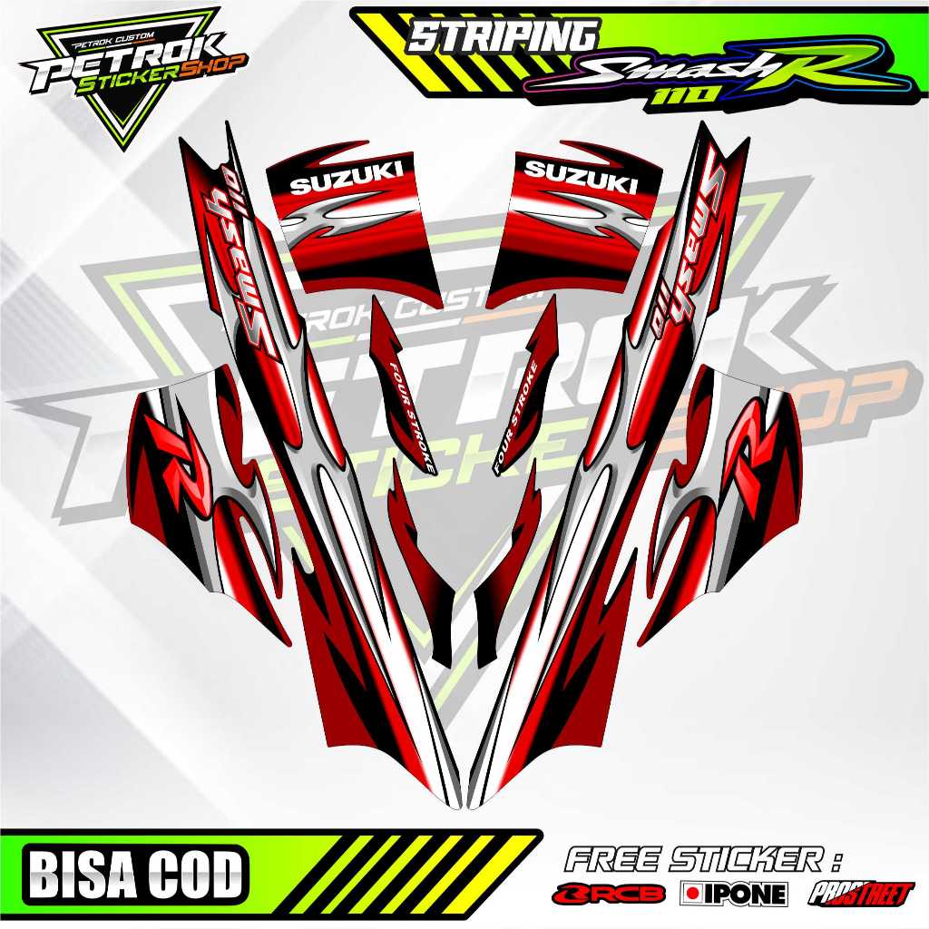 SUZUKI SMASH R 110 VARIATION STRIPING / SUZUKI SMASH R 110 MOTORCYCLE ...