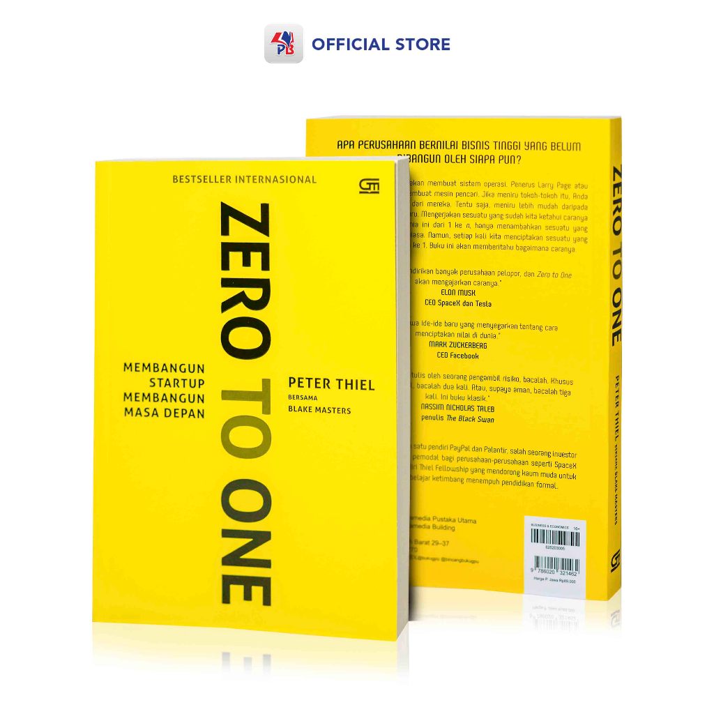 Zero to One Book: Building Startup Building the Future – Peter Thiel / Gramedia Pustaka Utama ...