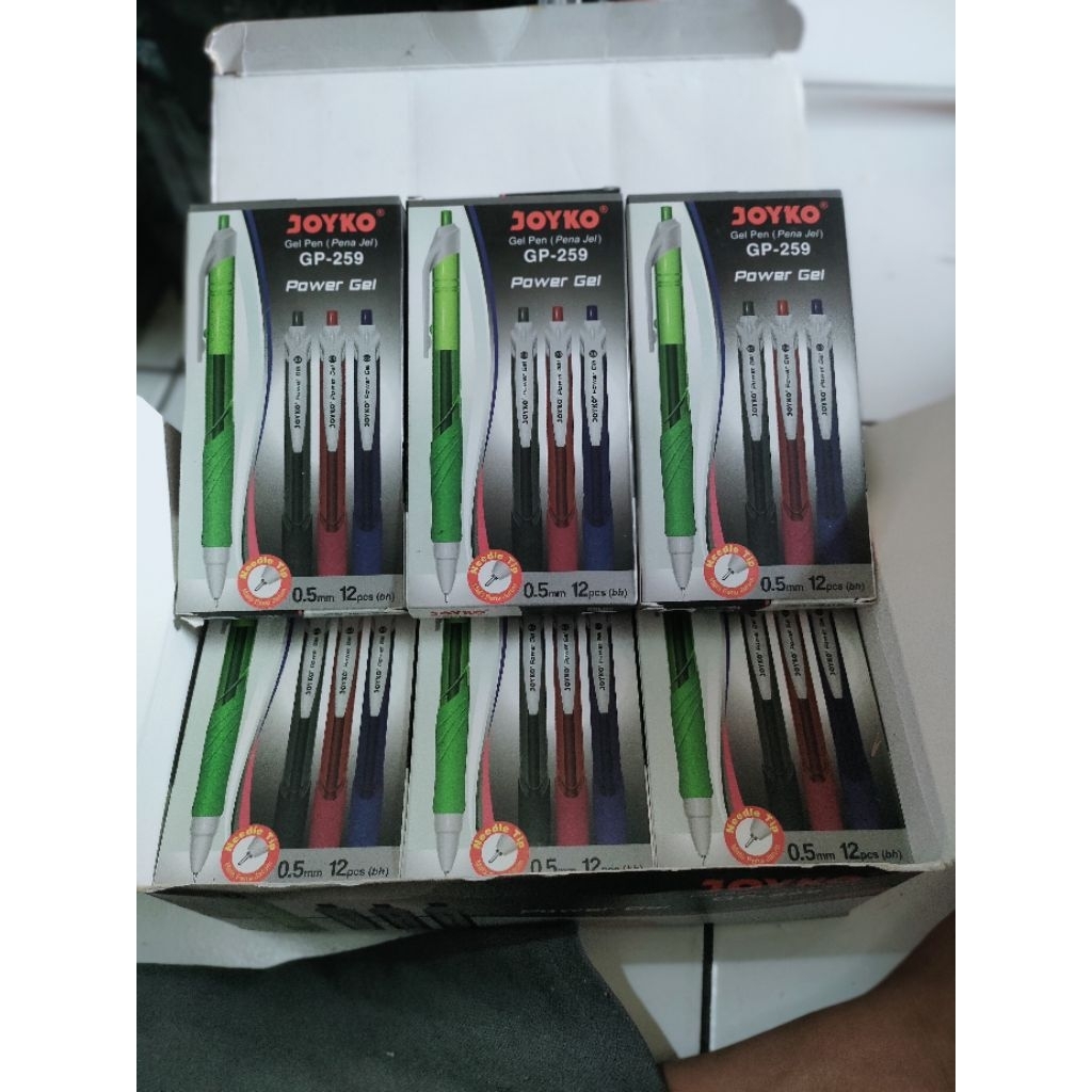 (1PAK) Joyko GP-259 Gel Pen / Joyko Power Gell Gp-259 Gel Pen / Black Joyko Ballpoint Pen ...