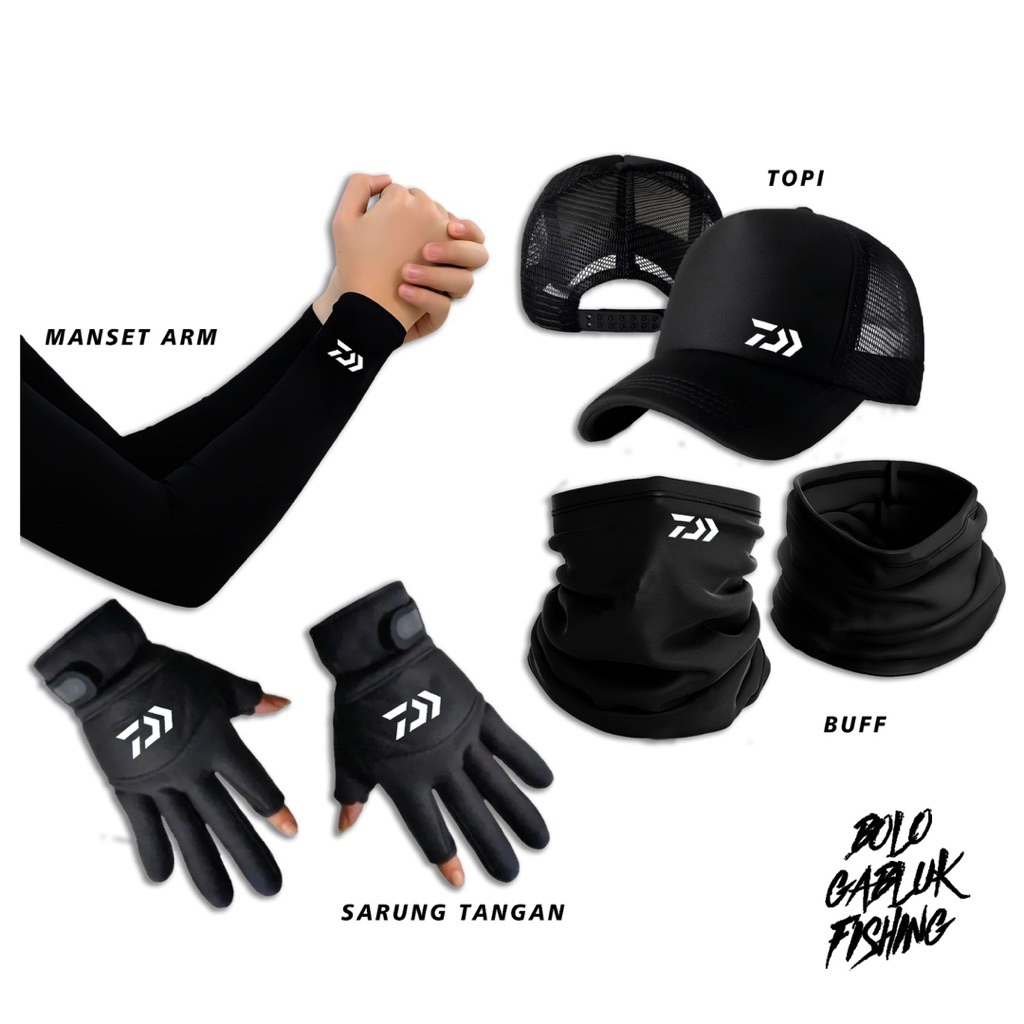 4 in 1 Economical Package Buff Fishing Mask Deker Hand socks Hat and ...