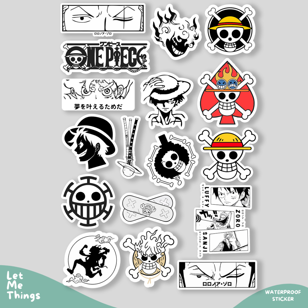 HP One Piece luffy anime sticker || One Piece sticker for helmet laptop ...