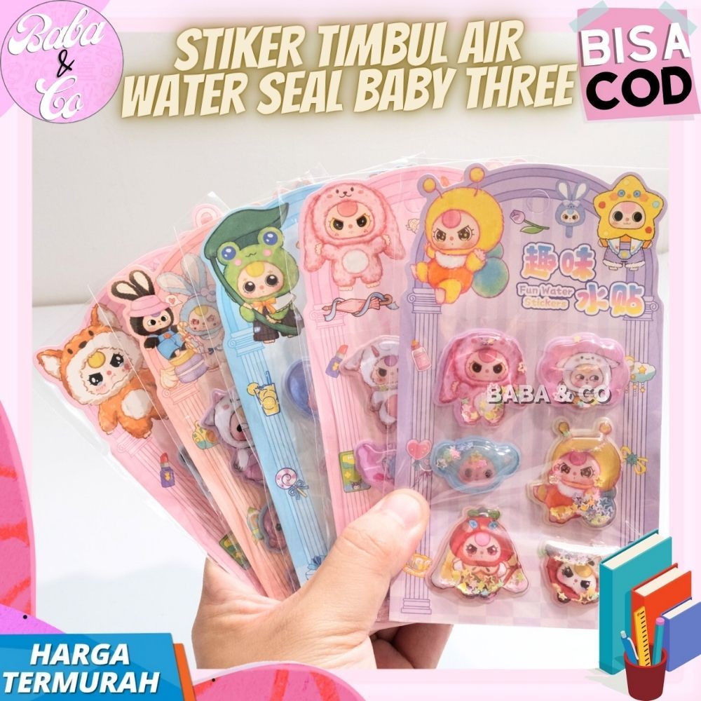 BABY THREE GLITTER WATER SEAL GLITTER STICKER WATER SEAL GLITTER 3D ...
