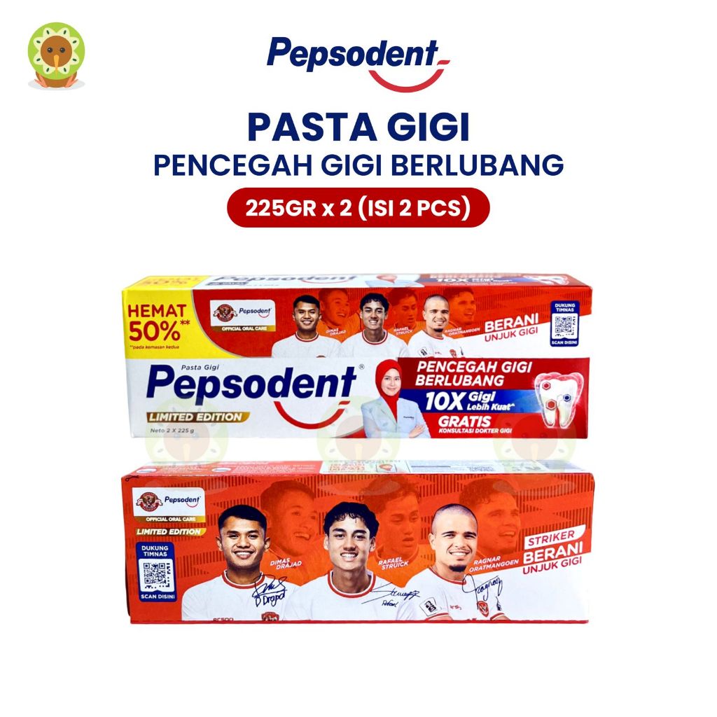 PEPSODENT Cavity Prevention Toothpaste 225 Gr X 2 - Pepsodent Banded ...
