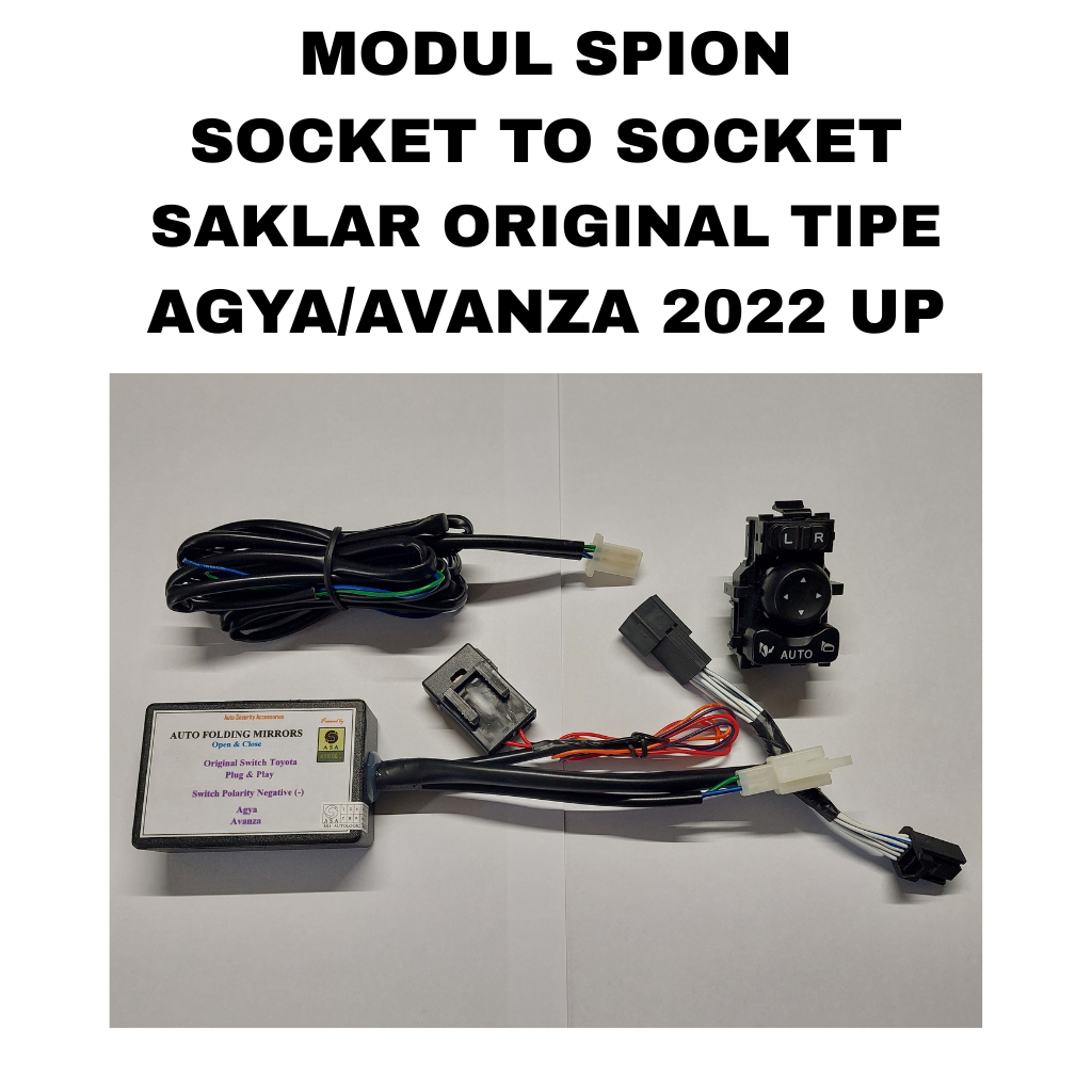 ORIGINAL AGYA/AVANZA 2022 UP SOCKET SWITCH MIRROR MODULE + SET CABLE ...