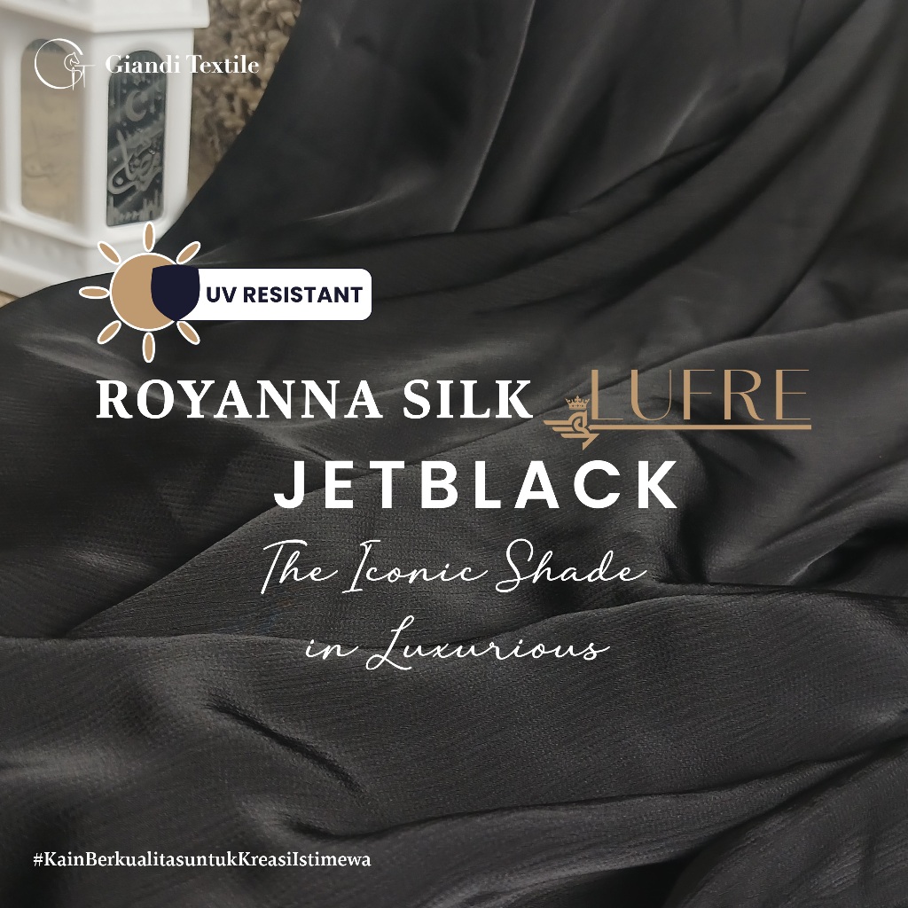 Jetblack anti-UV Royanna Silk Lufre 0.5 Meter | Shopee Malaysia