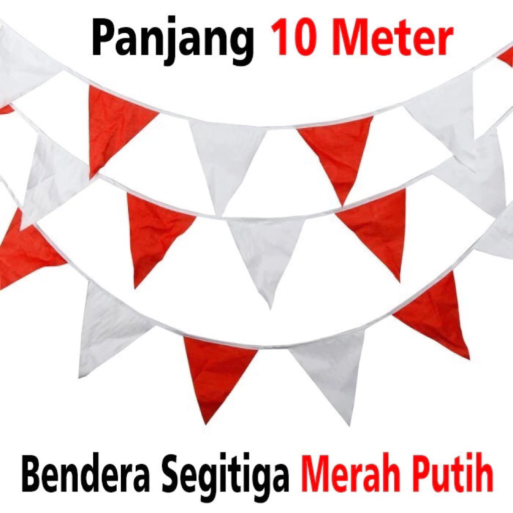 MERAH Red and white triangular flag meter,/ flag, red and white flag ...