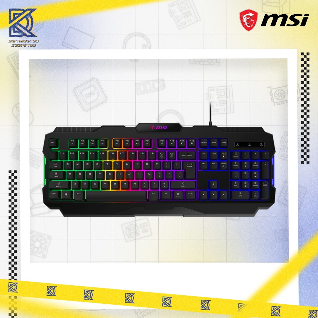 MSI Forge GK100 RGB Gaming Keyboard Membrane Keyboard | Shopee Malaysia