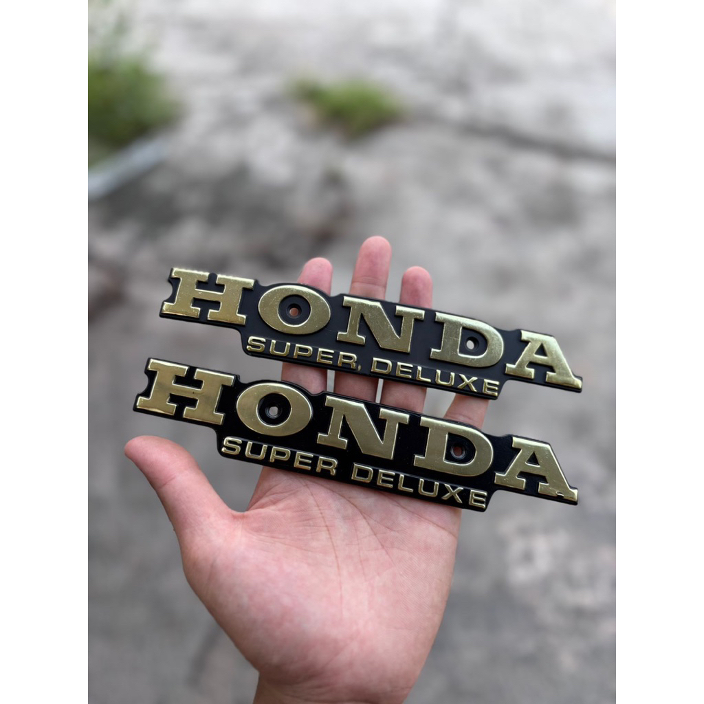GL 100 GL100 Tank Emblem Honda GL100 Brass Super Deluxe Emblem Set ...