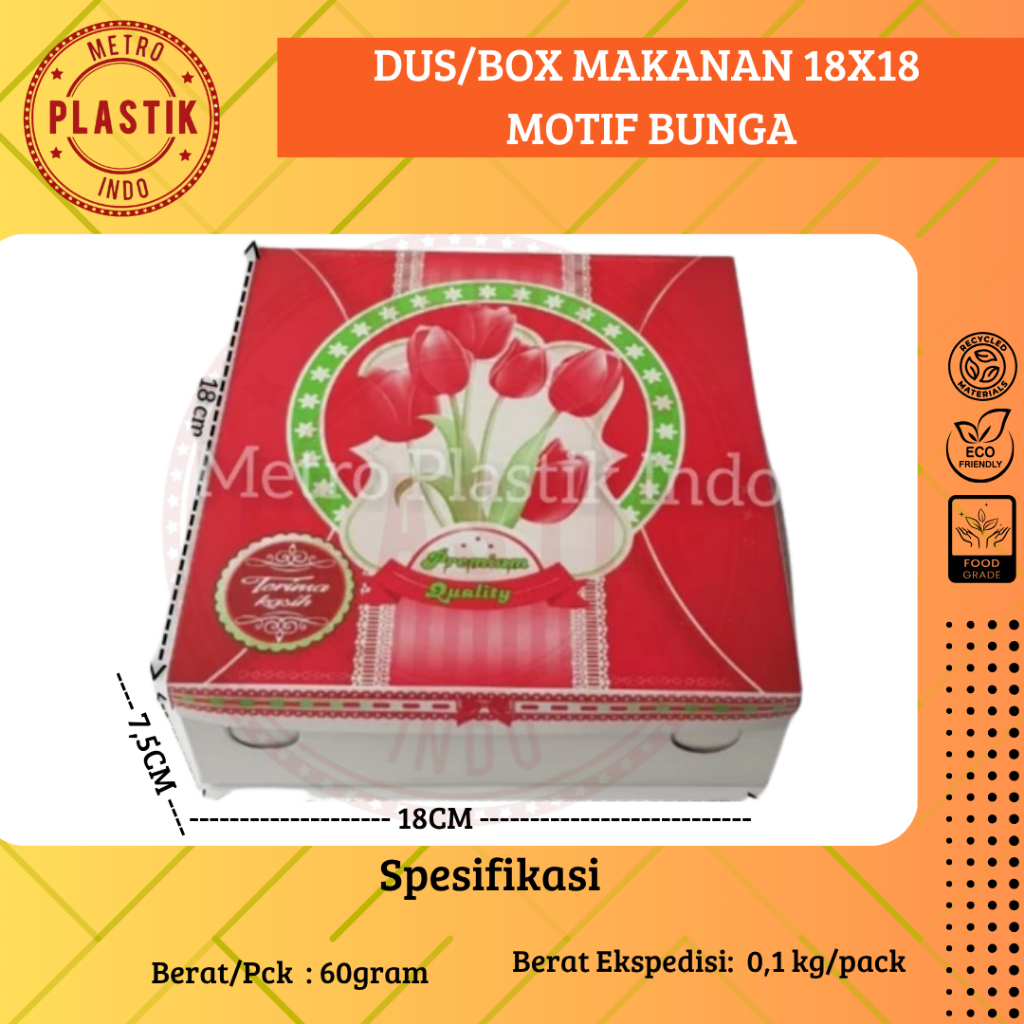BOX | Box Box | 18x18 Flower Motif Rice Cake Food Box 18 x 18 | Shopee ...