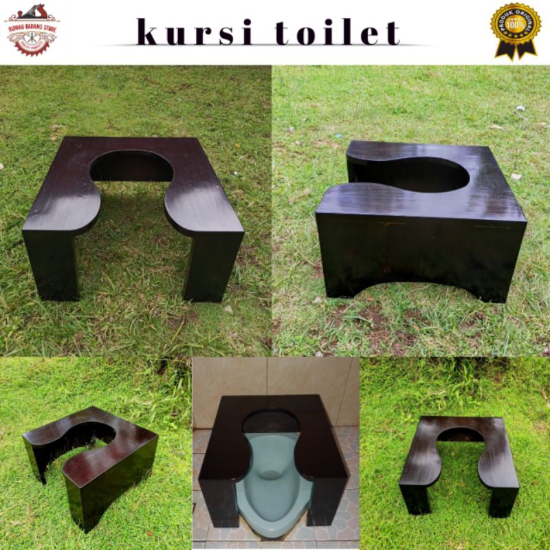 KAYU Wooden toilet chair bathroom toilet chair wooden closet holder ...