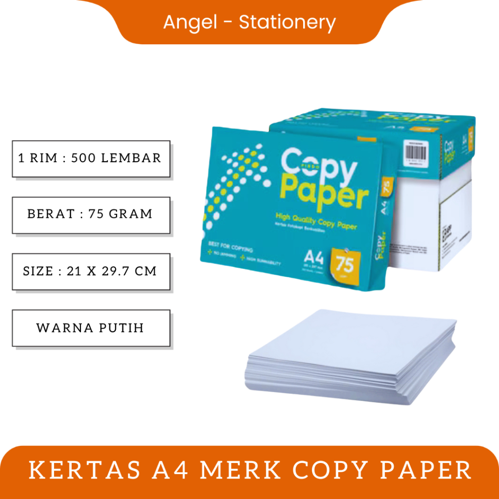 PUTIH Hvs Paper / A4 Paper / 1 Pack (500 Sheets) / Photocopy Paper ...