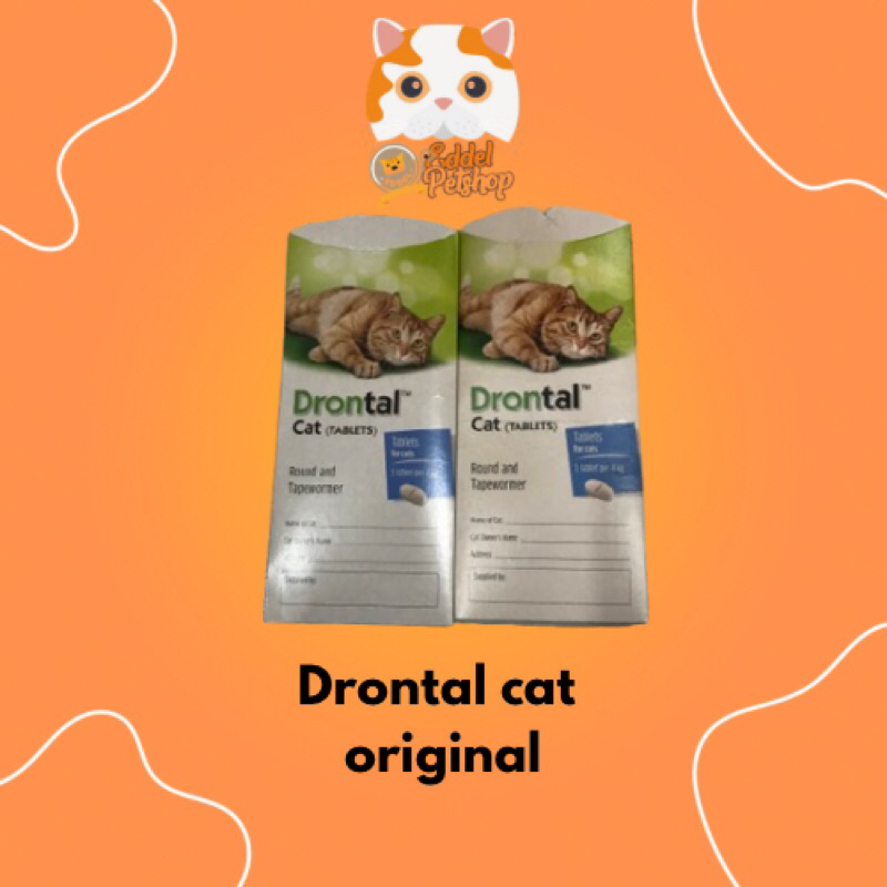 Original ORIGINAL DRONTAL CAT worm medicine for adults & kittens, 1 ...