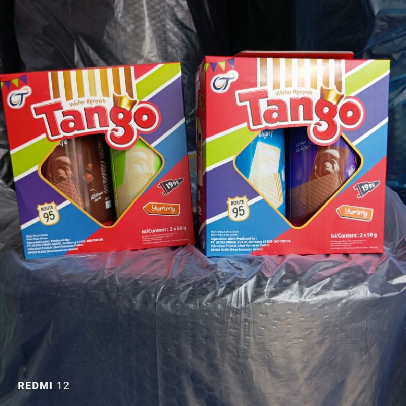 Tango Wafer can vanilla + milk chocolate 2 x 50 gr contains 2 cans ...