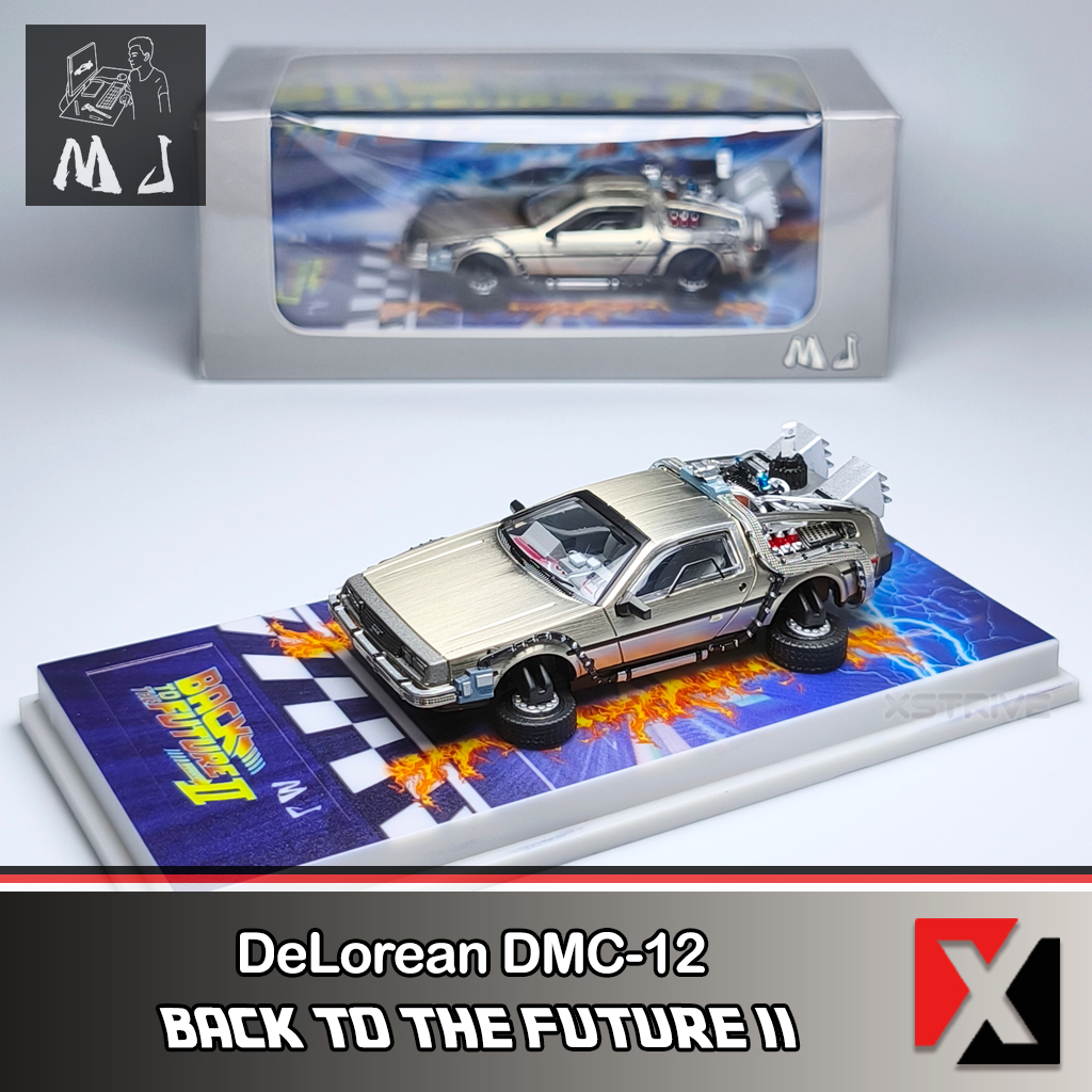Mj 1:64 DeLorean DMC-12 Back To The Future II Time Car Vertical Wheel ...