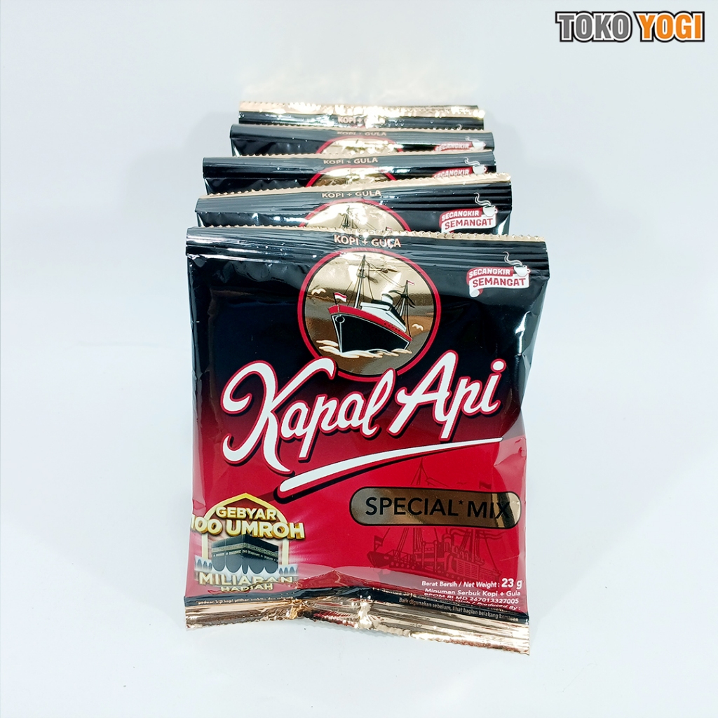KAPAL API SPECIAL MIX 23g || POWDER COFFEE + SUGAR || PLAN (10pcs ...