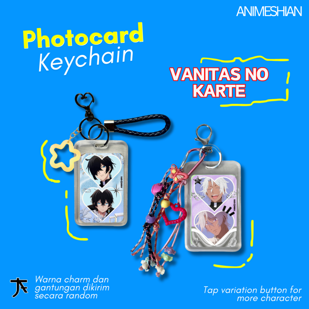 GANTUNGAN Photocard Keychain Vanitas No Karte - Animeshian - Keychain ...