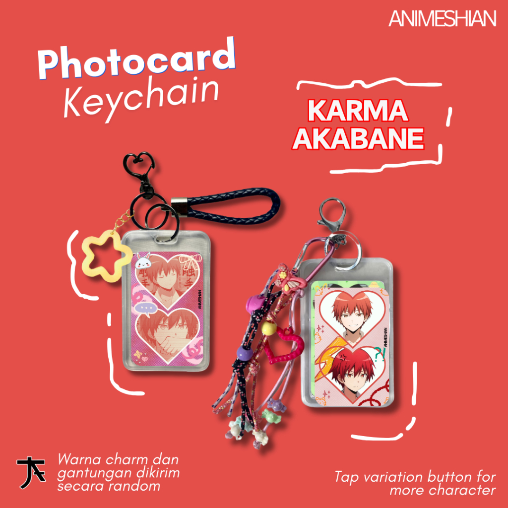 GANTUNGAN Photocard Keychain Karma Akabane - Animeshian - Keychain ...