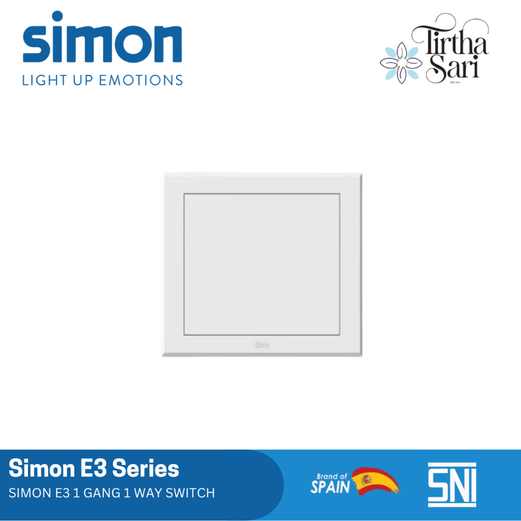 SIMON E3 Switch 1 Gang 1 Way Switch White | Shopee Malaysia