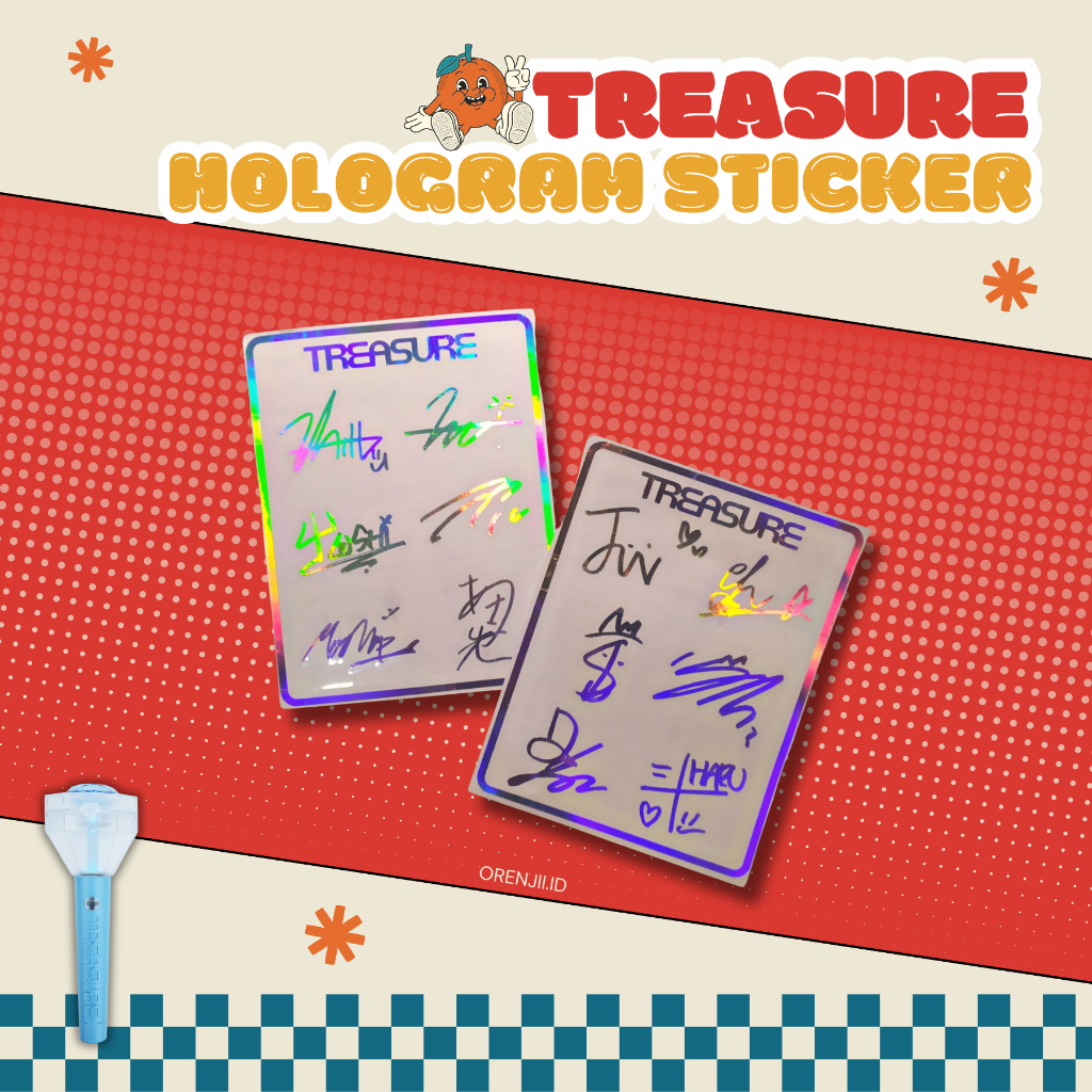 [ONE] Hologram TREASURE HAND SIGN STICKER / TREASURE SIGN STICKER ...