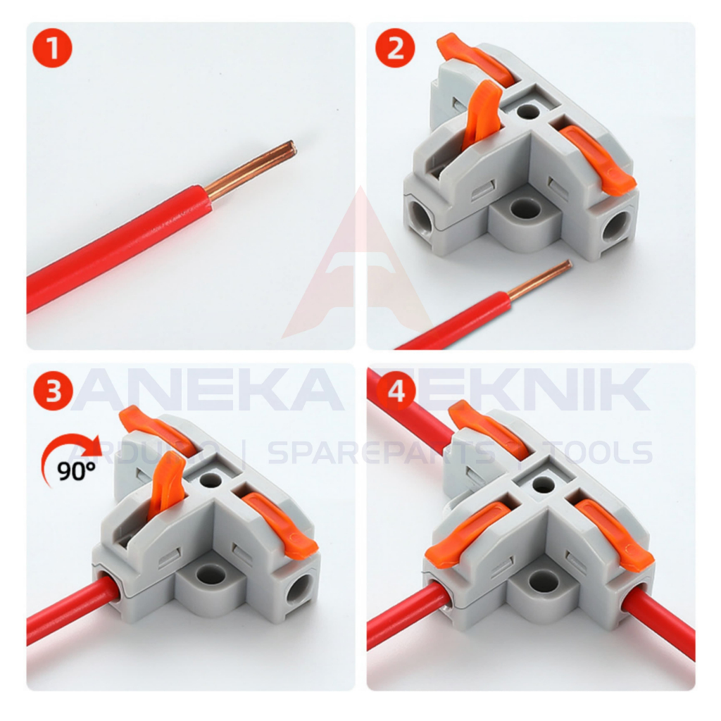 T-Shape Quick Connectors Terminal Block WAGO / Clamp Terminal Block ...