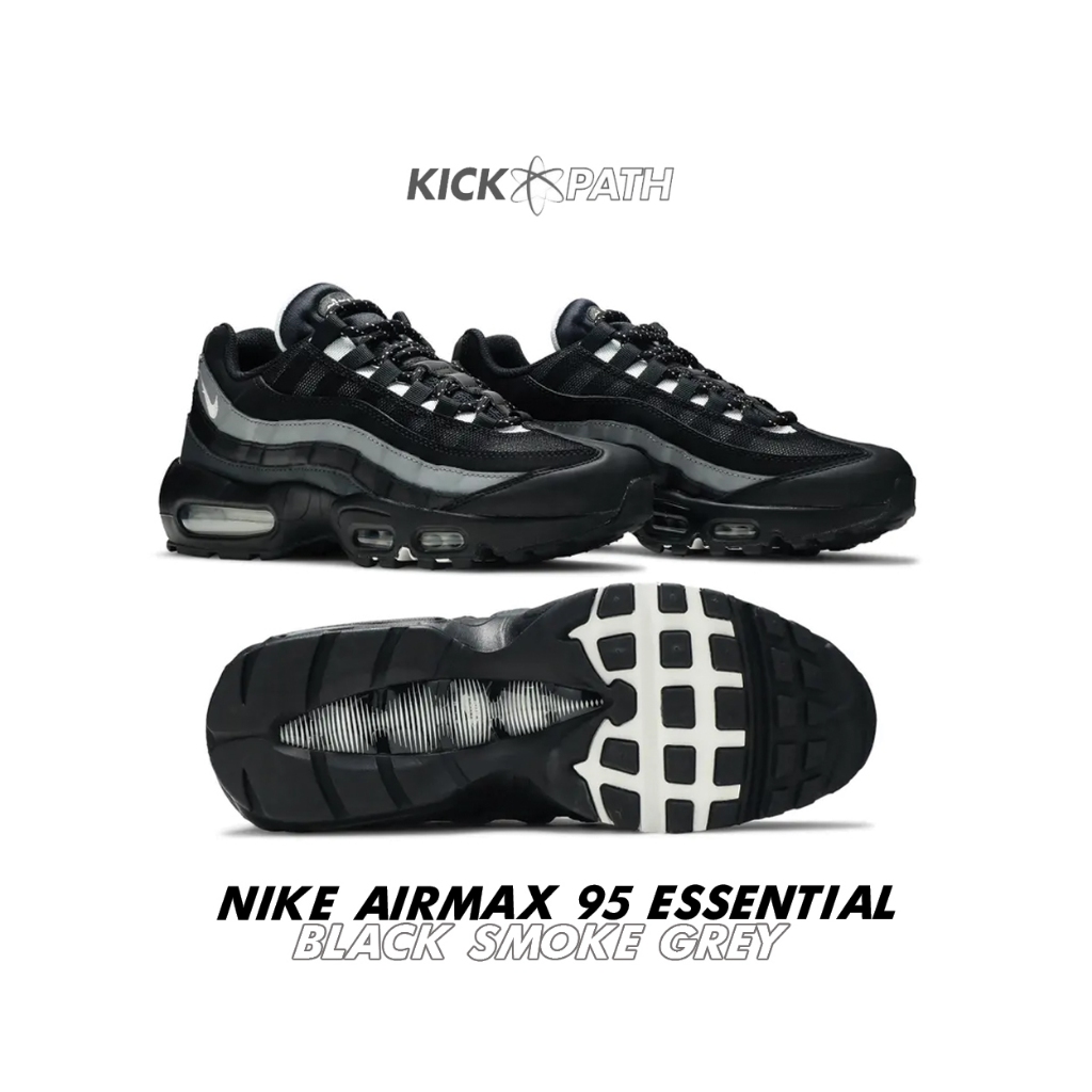 Nike Air Max 95 Essential Black Smoke Grey | Shopee Malaysia