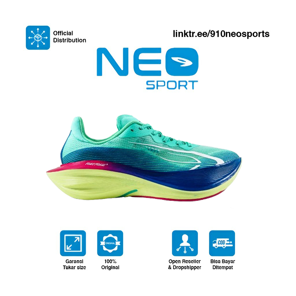 910 HAZE TEMPO FEME Running Shoes - TURQUOUSE/LIME/PINK | Shopee Malaysia