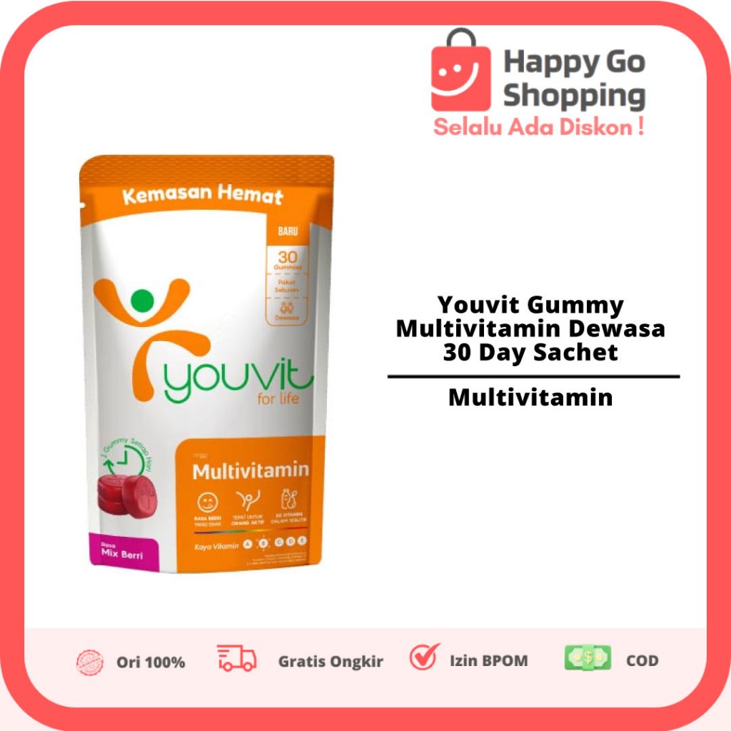 Youvit Gummy Multivitamin Adult 30 Day Sachet | Shopee Malaysia