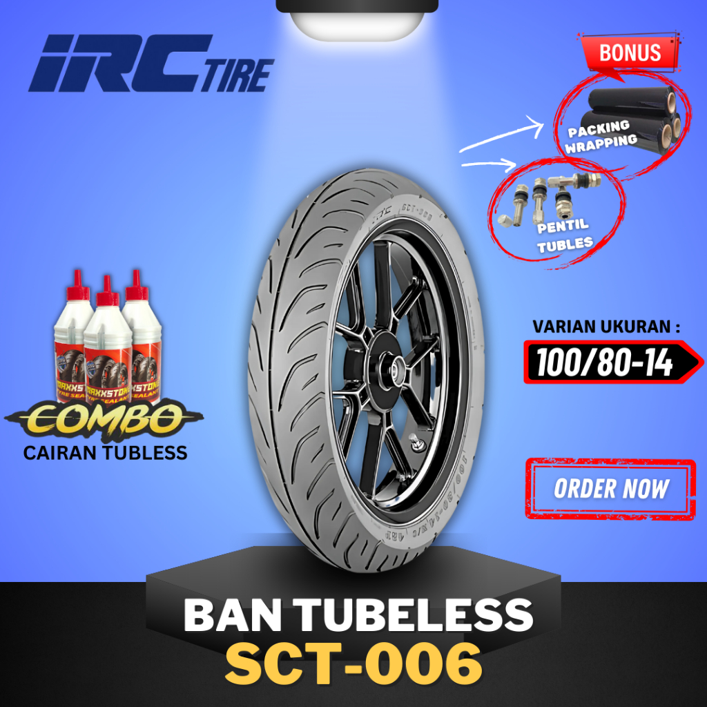 Tire Irc Sct006 100 80 14 Ring 14 Tubeless Tire Irc Ring 14 Tire