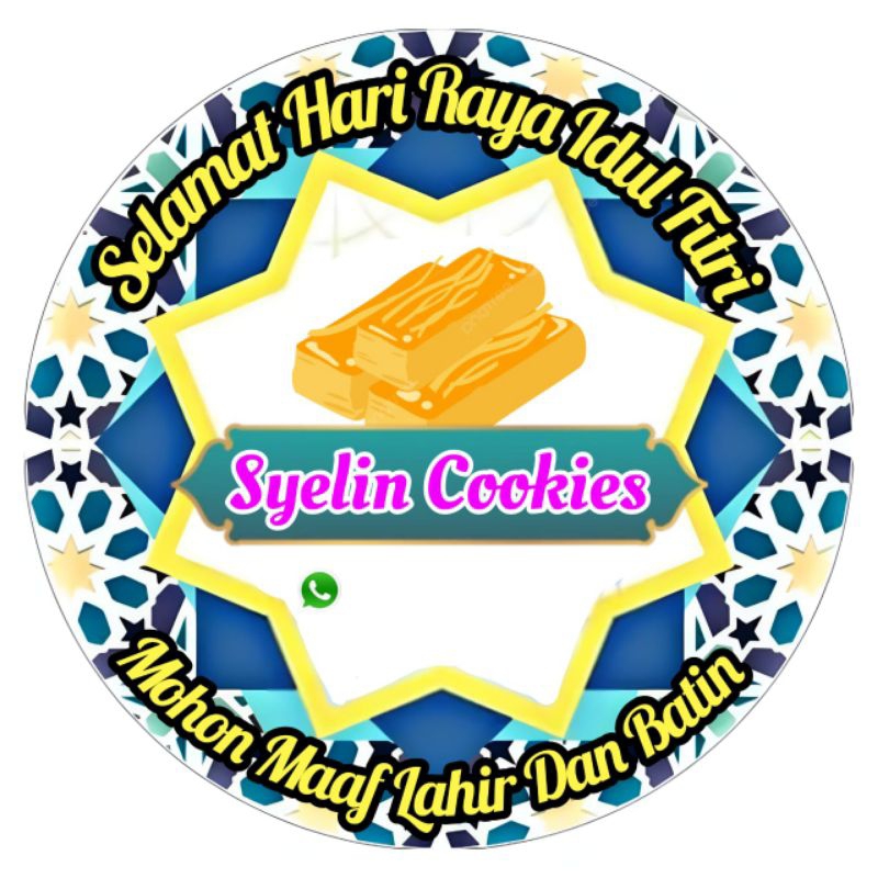 (MINIMUM.ORDER 100 PCS) STICKER LABEL DRY CAKES EID COOKIES BREAD ...