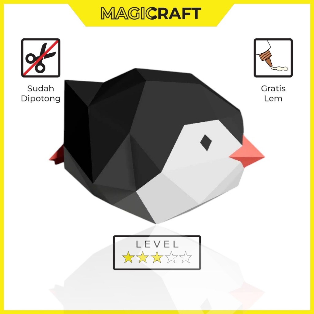 Magicraft 3D Papercraft Penguin Slide Slide Cute Paper Crafts DIY ...