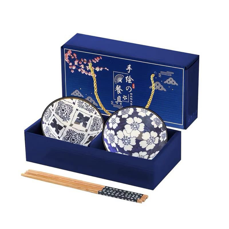 2pcs Premium Japanese Bowl Set + Chopsticks Bowl Hampers Wedding ...