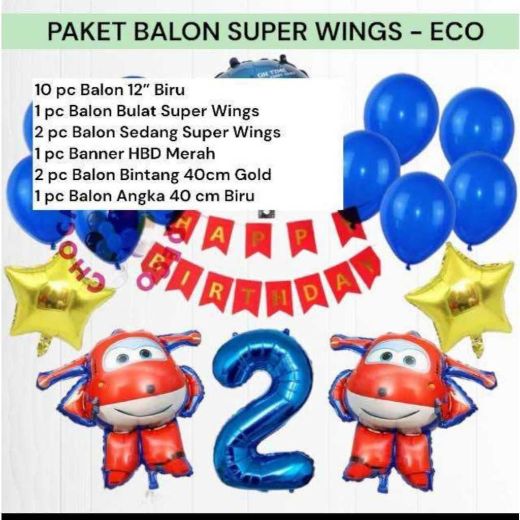 Superwings Balloon Package / Superwings Jett Chase Jerome Sky Donnie ...