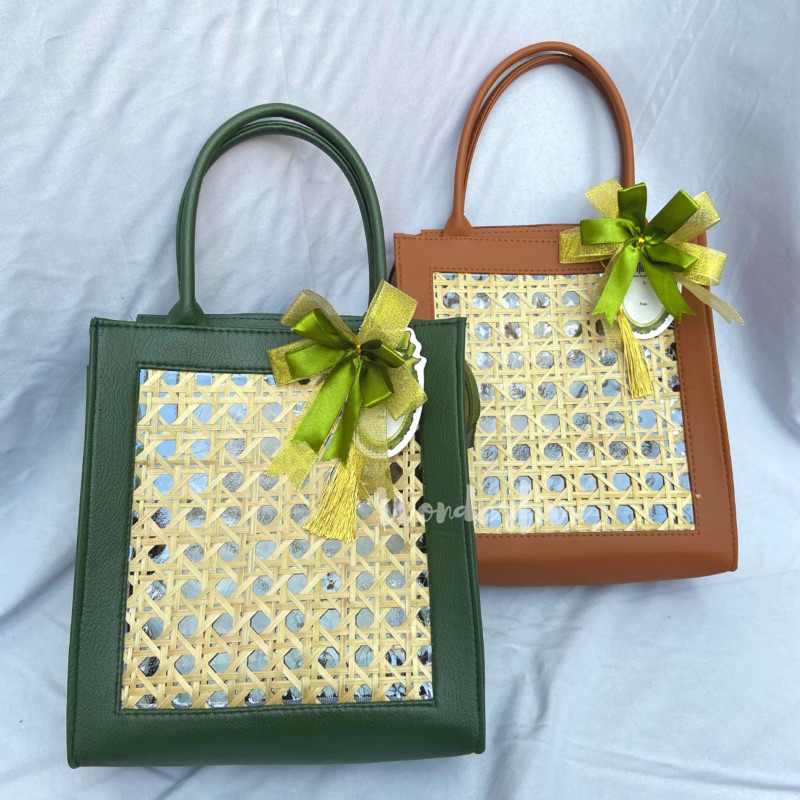 Woven Bags Handicraft Pandan Bamboo Mix Totebag Parcel Hampers Eid Al ...