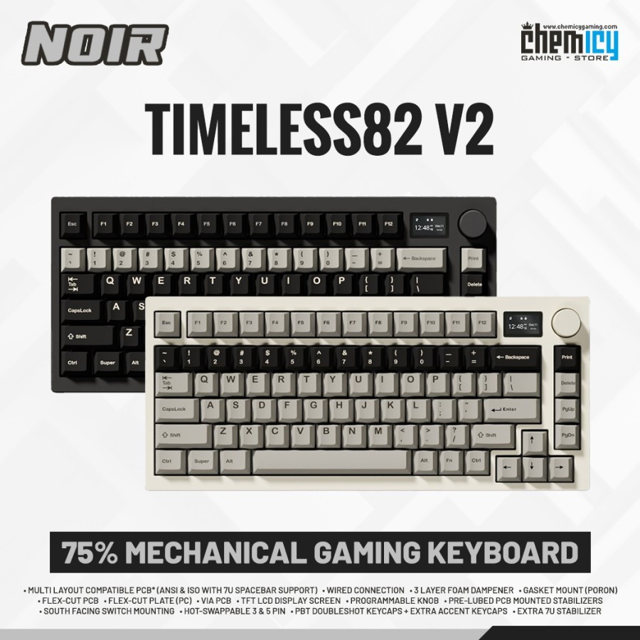 Noir Timeless82 V2 / Timeless 82 V2 Classic Edition 75% Mechanical ...